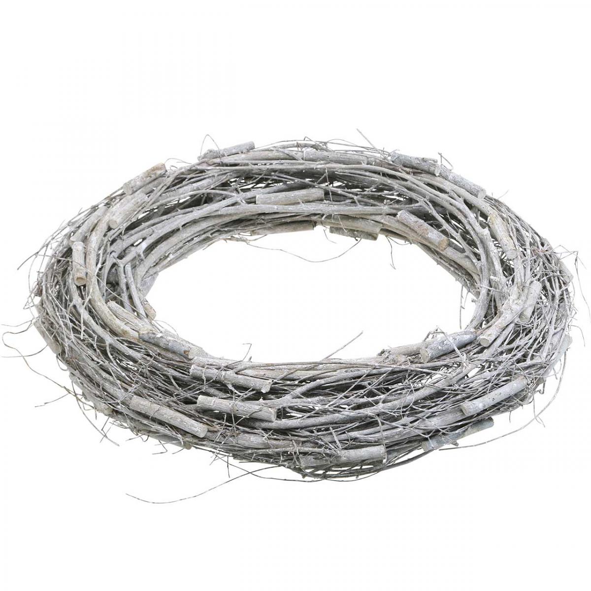 Floristik24.no Deko krans Ø50cm hvite alm greiner med ranker dør krans stor