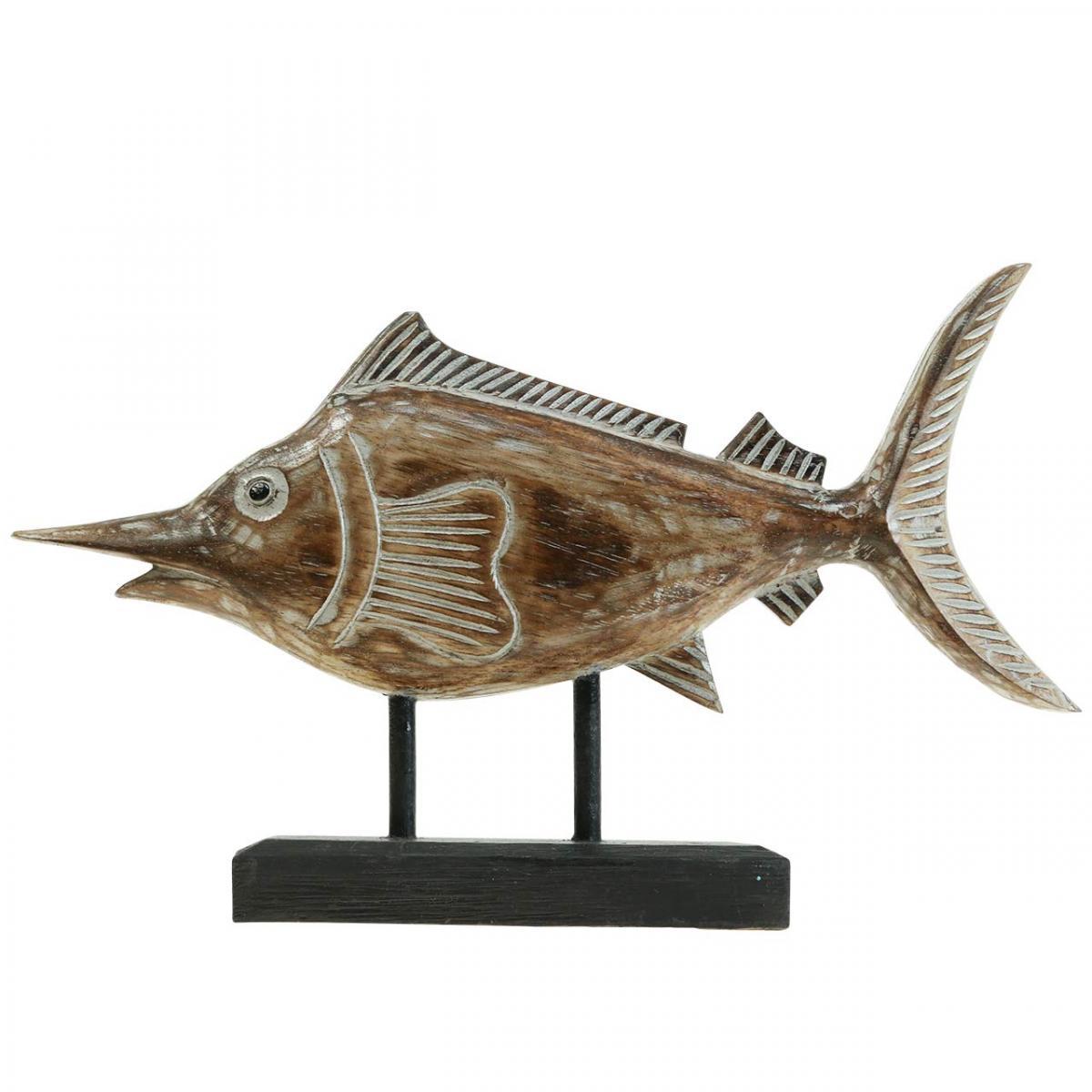 Floristik24.no Sverdfisk Deco Fisk Tre Maritime Deco L40×H24,5cm-55249-017