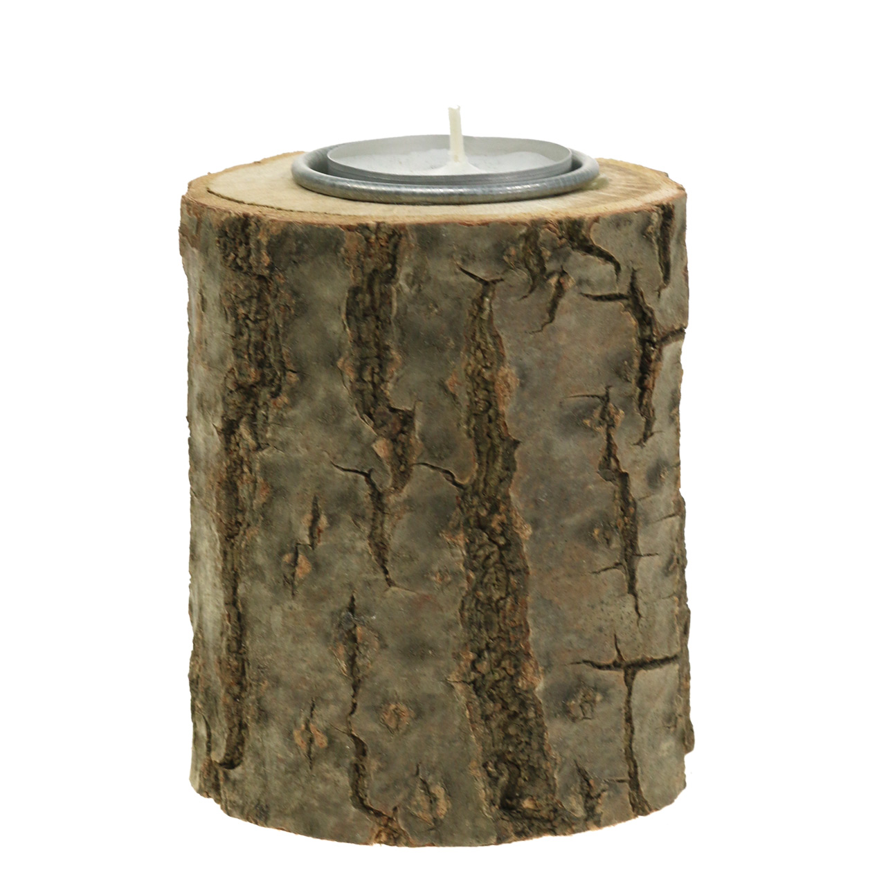 Floristik24.no Telysholder alm-tre Ø 7-8,5cm H10cm - kjøp billig på nettet