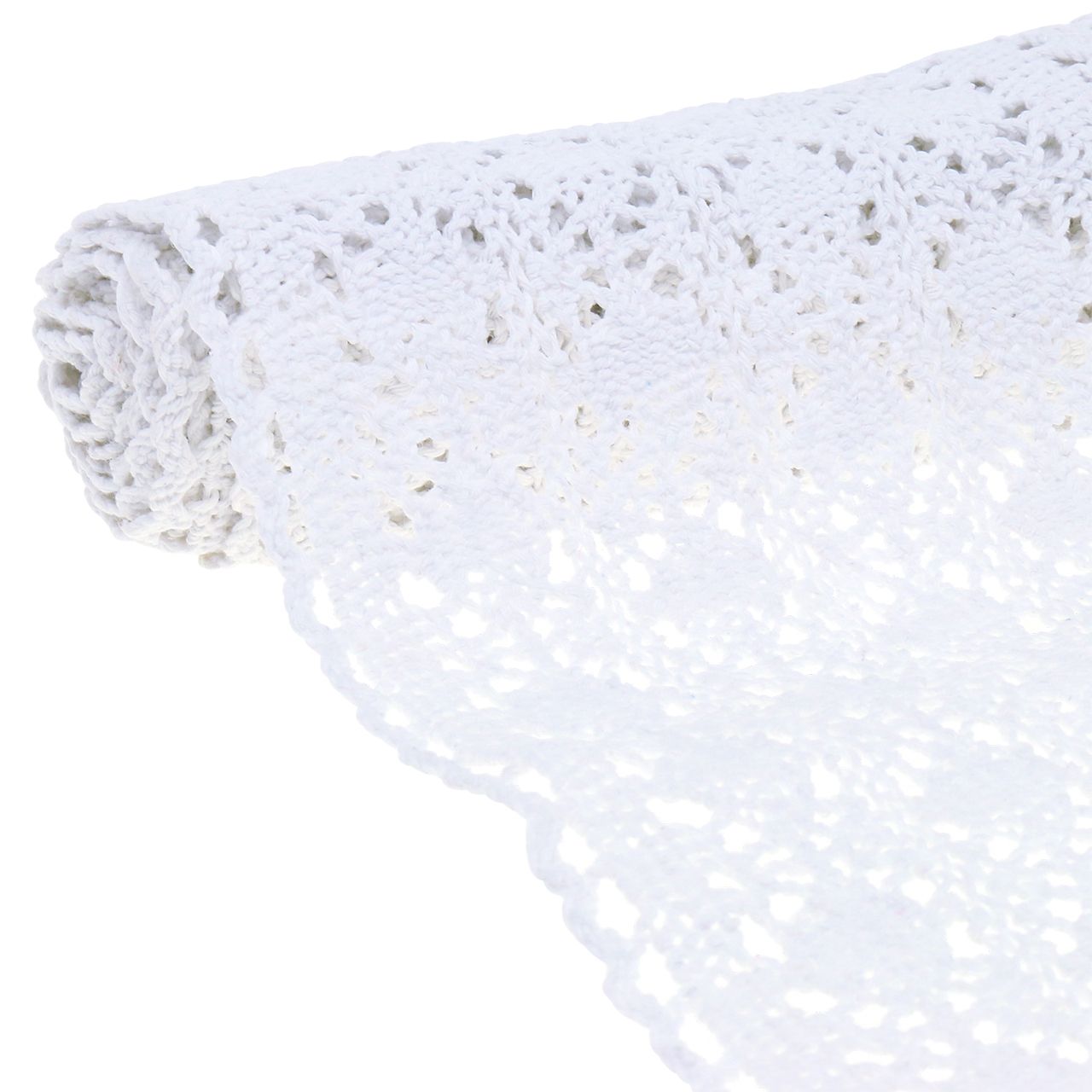 Floristik24.no Bordløper heklet blonder hvit 30cm x 140cm-7182-030-WEIß