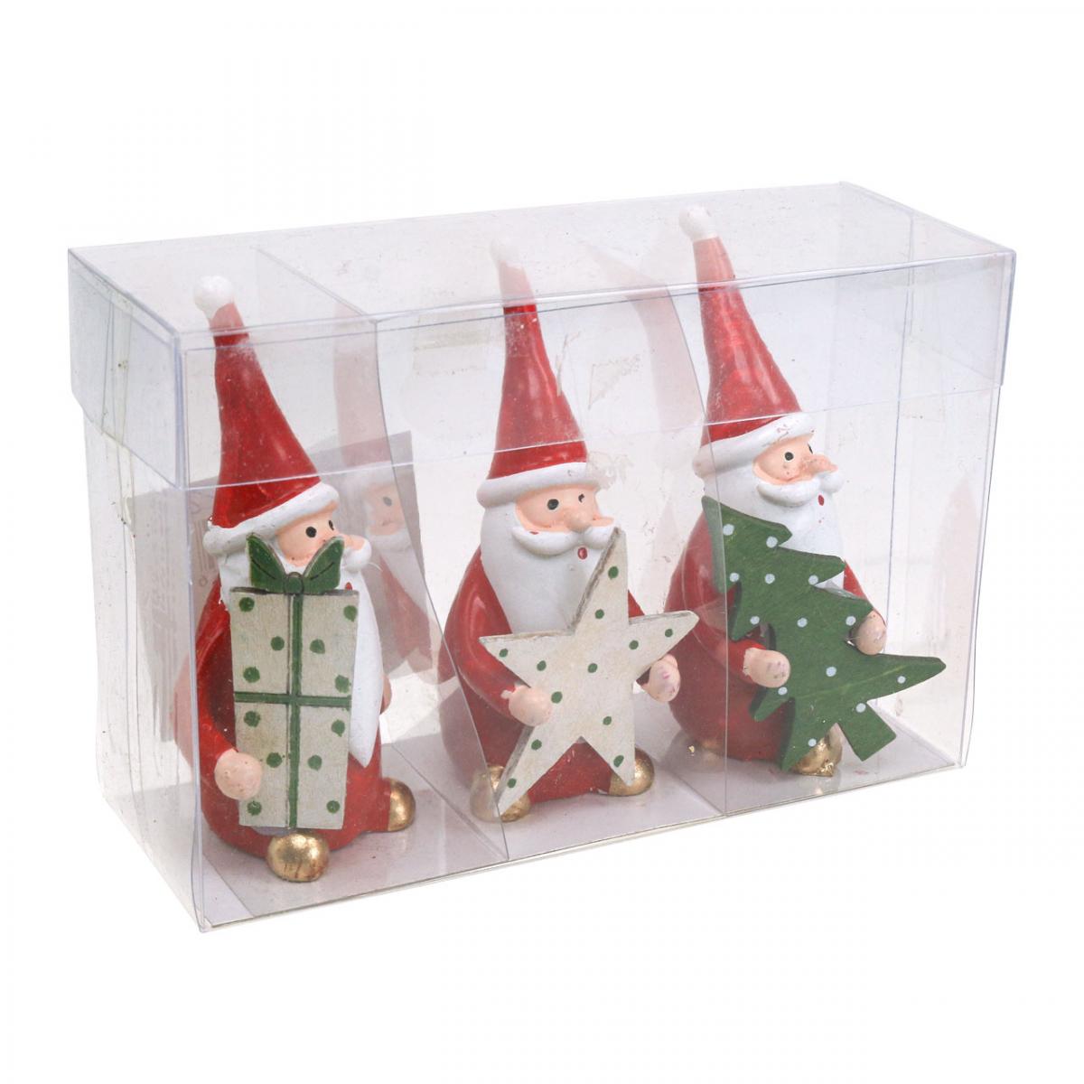 Floristik24.no Julefigurer julenisse dekorasjonsfigurer H8cm 3stk-06656