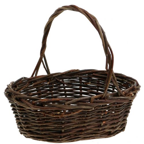 Floristik24.no Håndtakskurv piletre ovalt 28cm x 20cm
